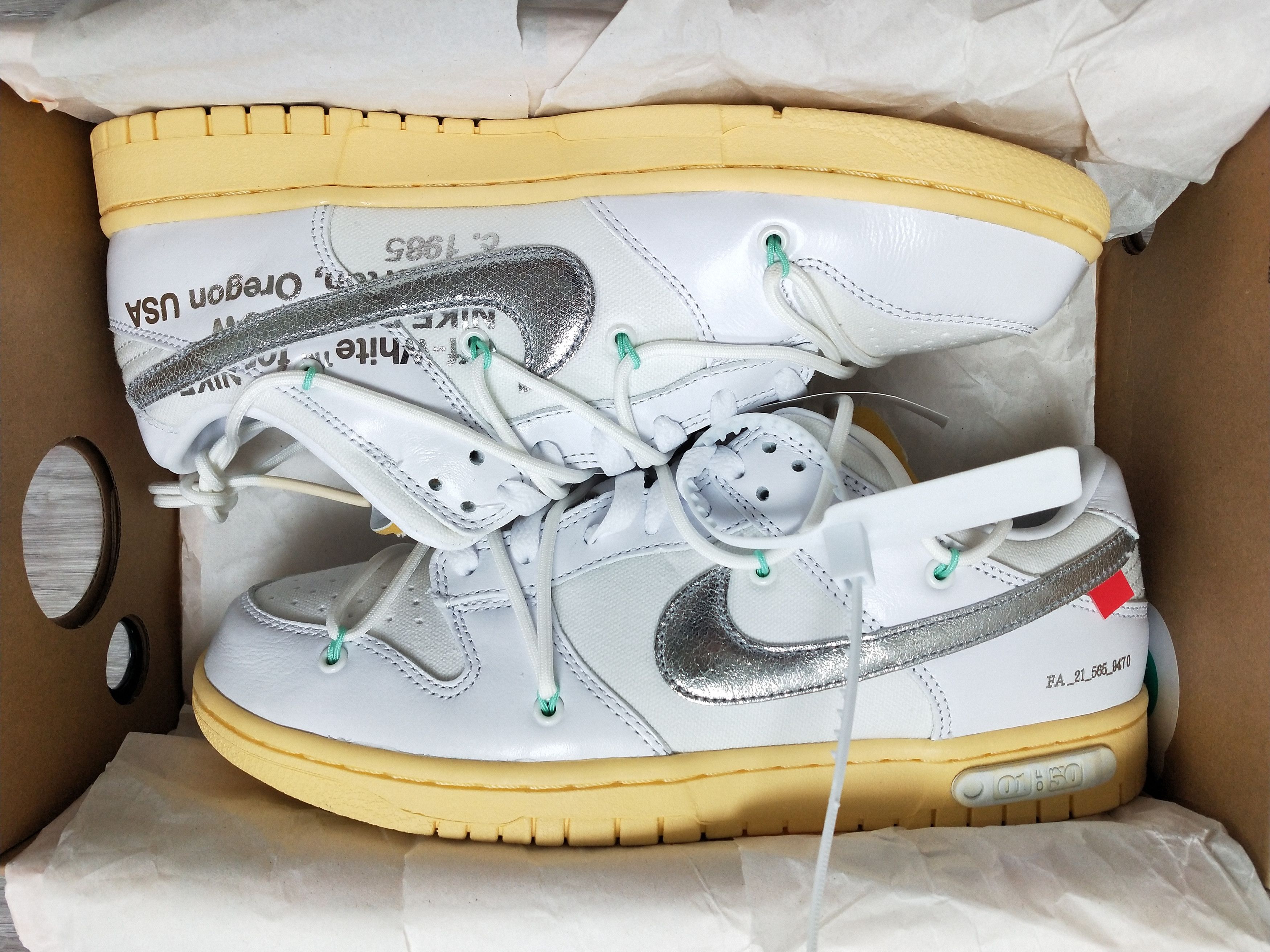 Nike × Off-White Nike Off-White Dunk Low Lot 1/50 | Grailed