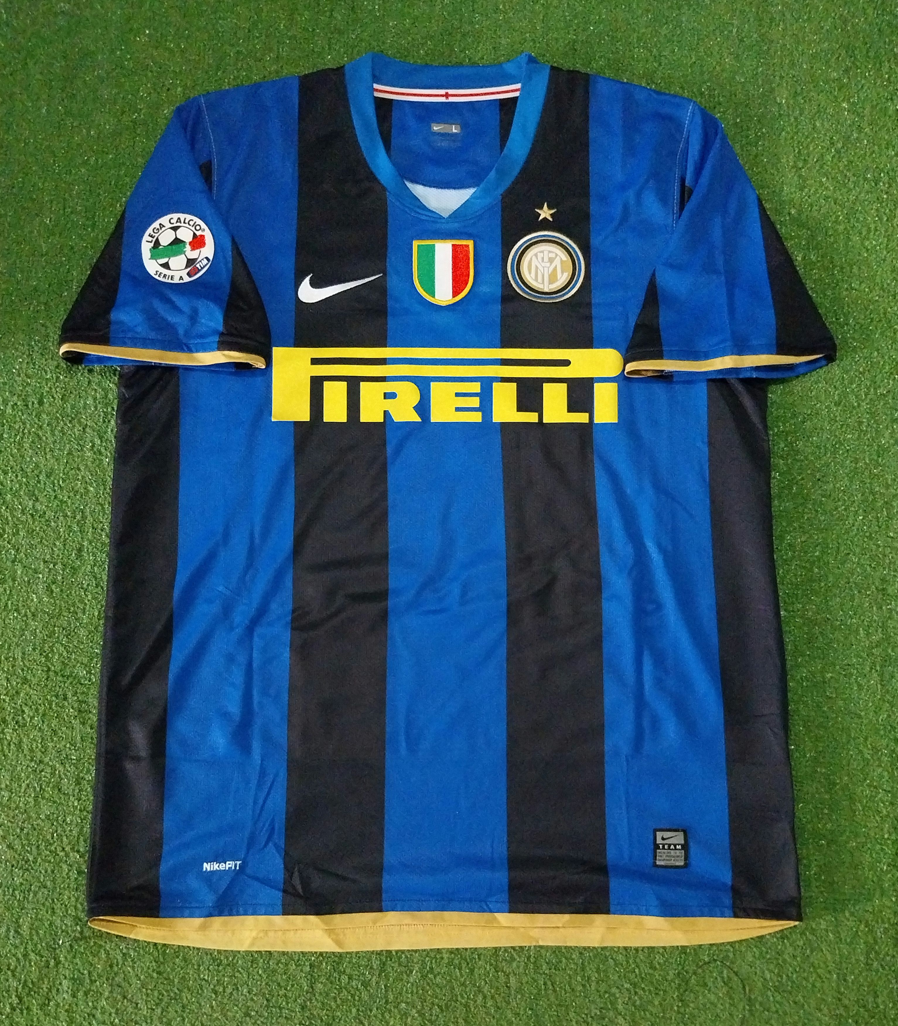Nike Inter milan home 2008/2009 adriano jersey football | Grailed