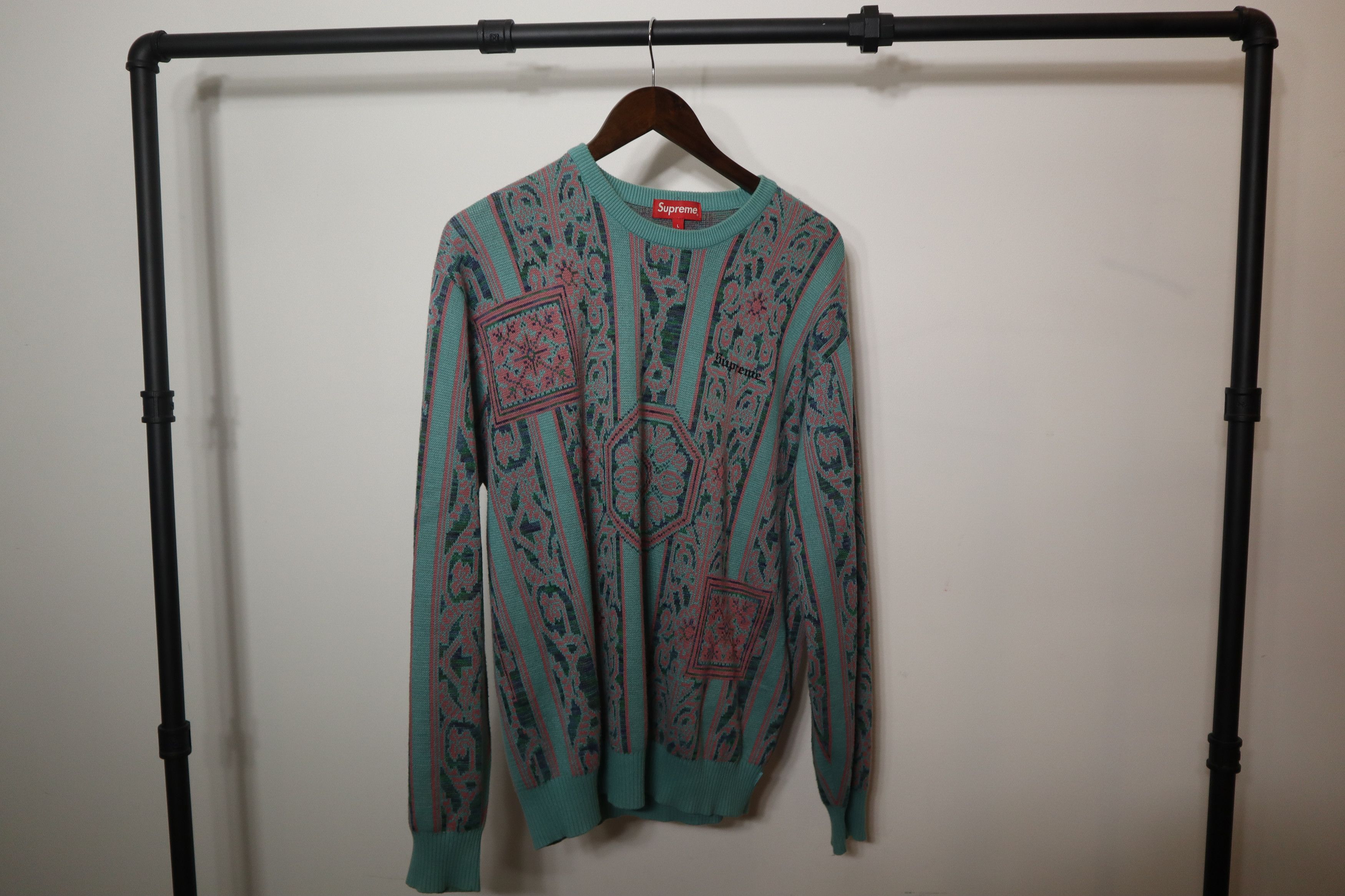 Supreme Supreme Tapestry Sweater 2018 Medium Knit Box Logo | Grailed