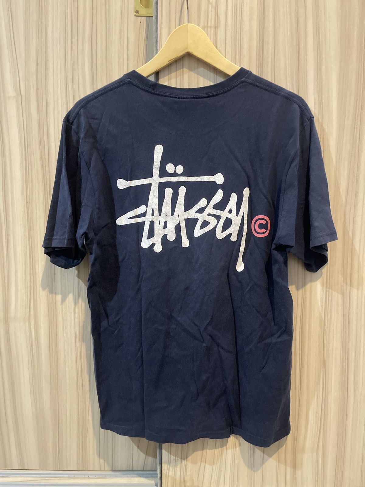 Vintage Stussy script t shirt | Grailed