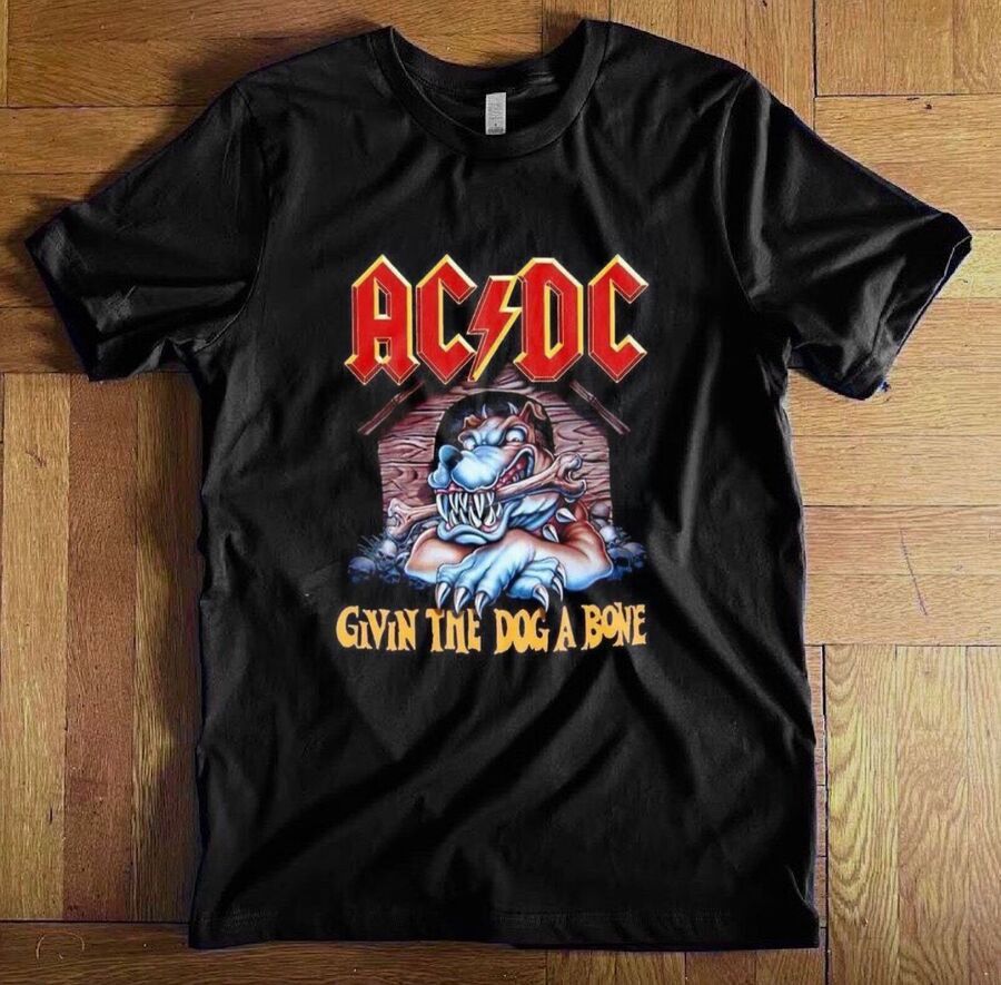 Band Tees × Gildan × Vintage Vintage AC DC Givin The Dog A Bone Band Rock T-Shirts 1side | Grailed