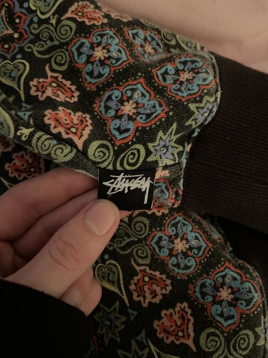 Stussy RARE Stussy Psychadelic Pattern Hoodie | Grailed