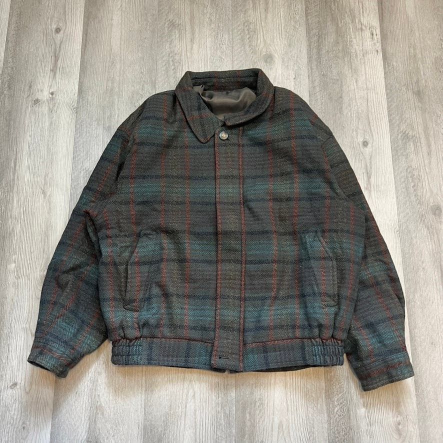 Flannel × Streetwear × Vintage 80s Weekend Plaid Flannel Varsity Jacket ...