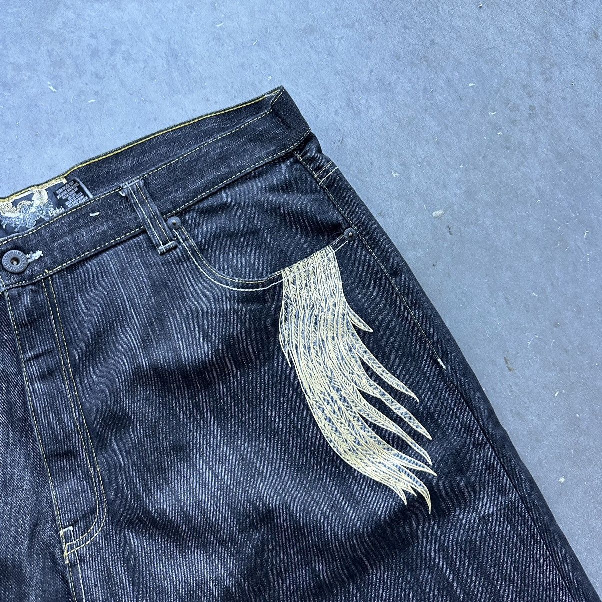 Vintage Crazy Vintage Y2K Affliction Style Baggy Jorts Wings Cyber ...