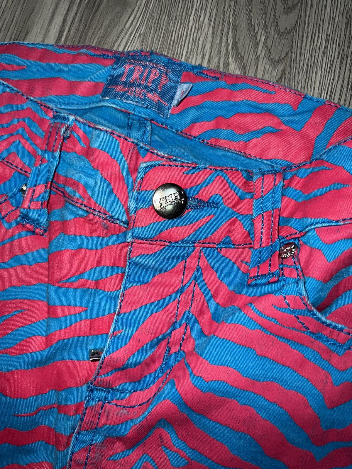 Tripp NYC Tripp NYC blue pink zebra skinny jeans 🦓💙💗 | Grailed