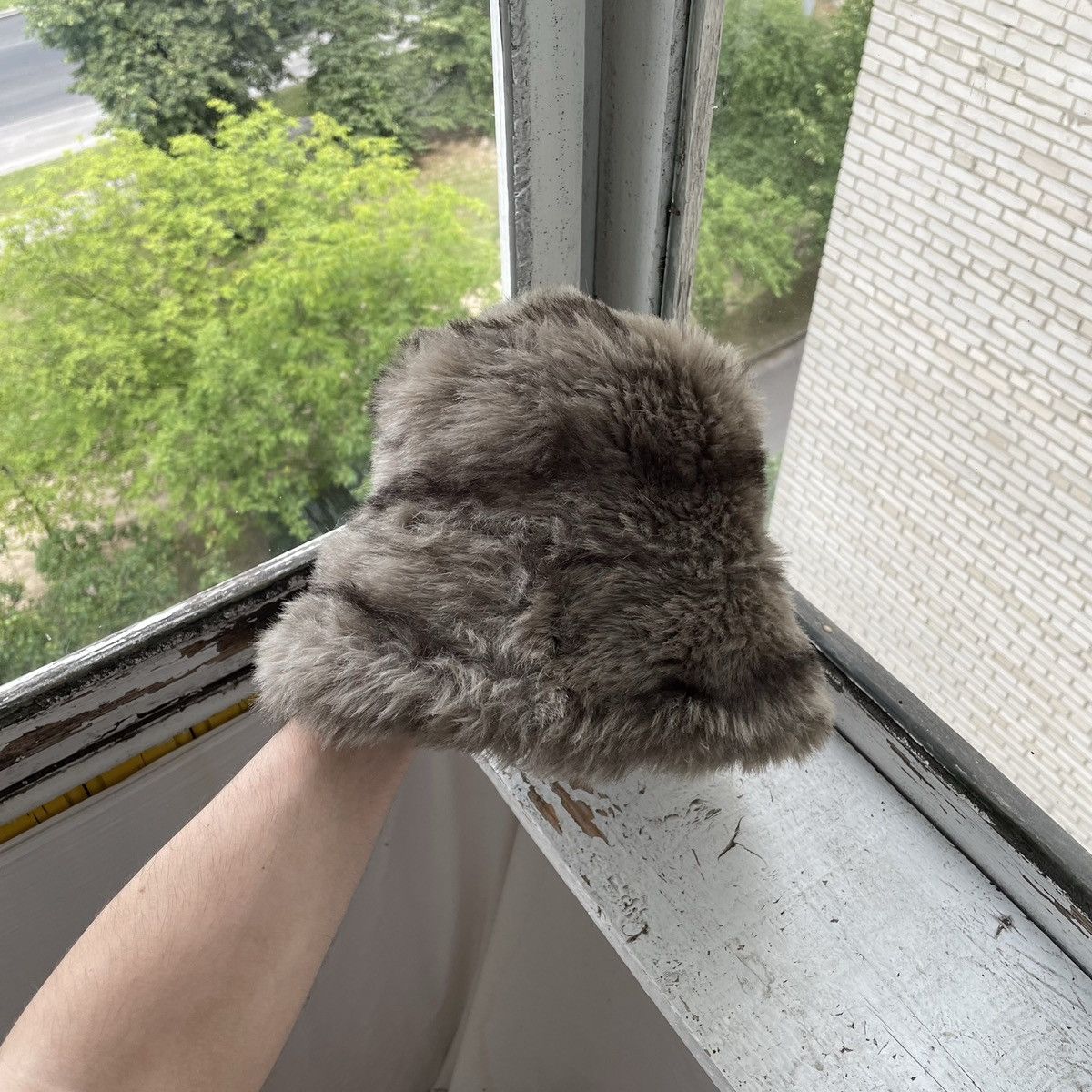 Avant Garde × Streetwear × Vintage Vintage 90s bucket Fuzzy Trapper Fur ...