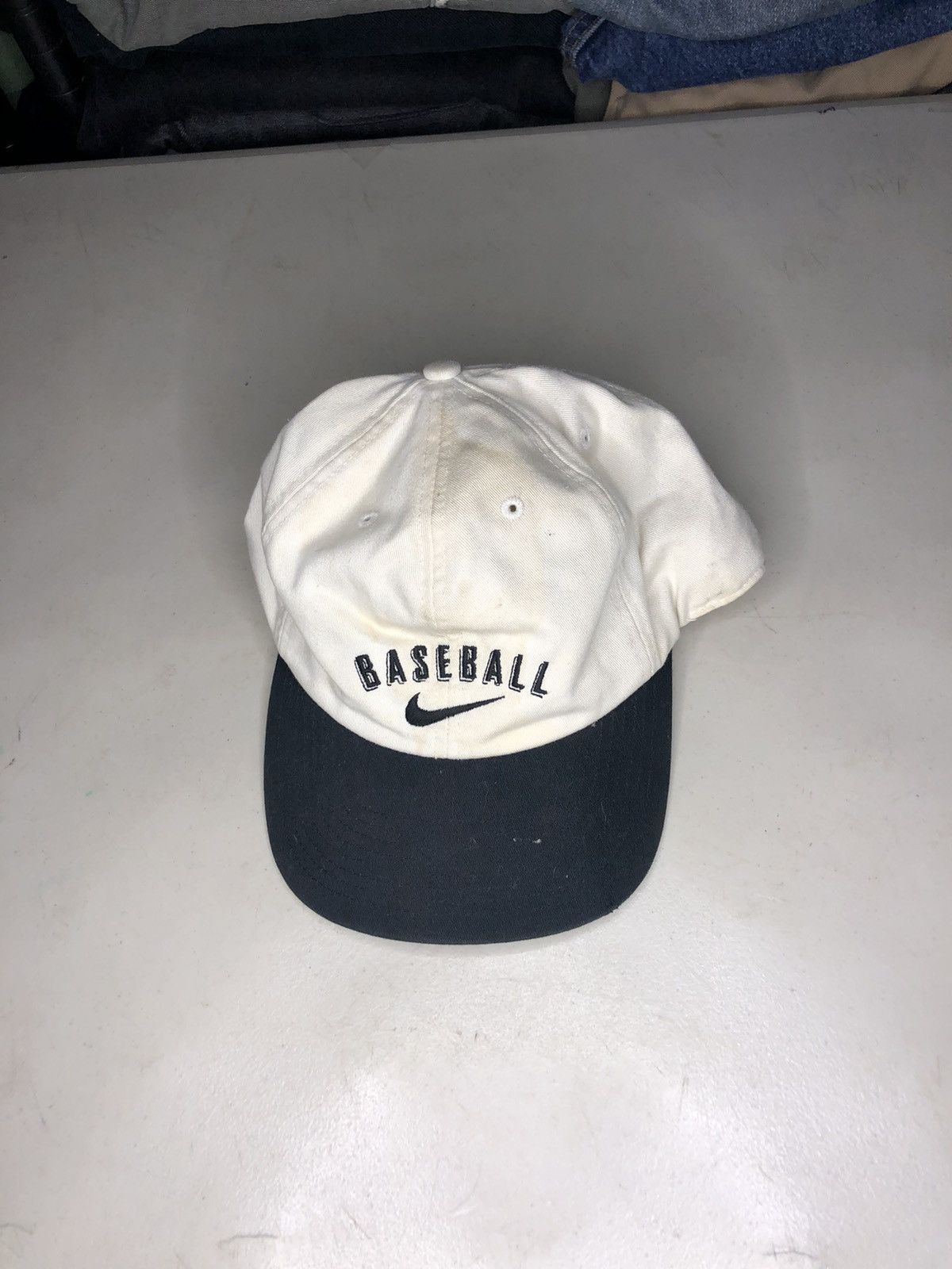 Nike × Vintage Vintage Nike 90s Small Swoosh Black Baseball Cap Hat ...