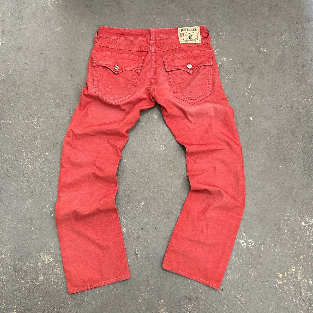 True Religion CRAZY RARE RED TRUE RELIGION BAGGY SEMATARY BLOOD CORD ...