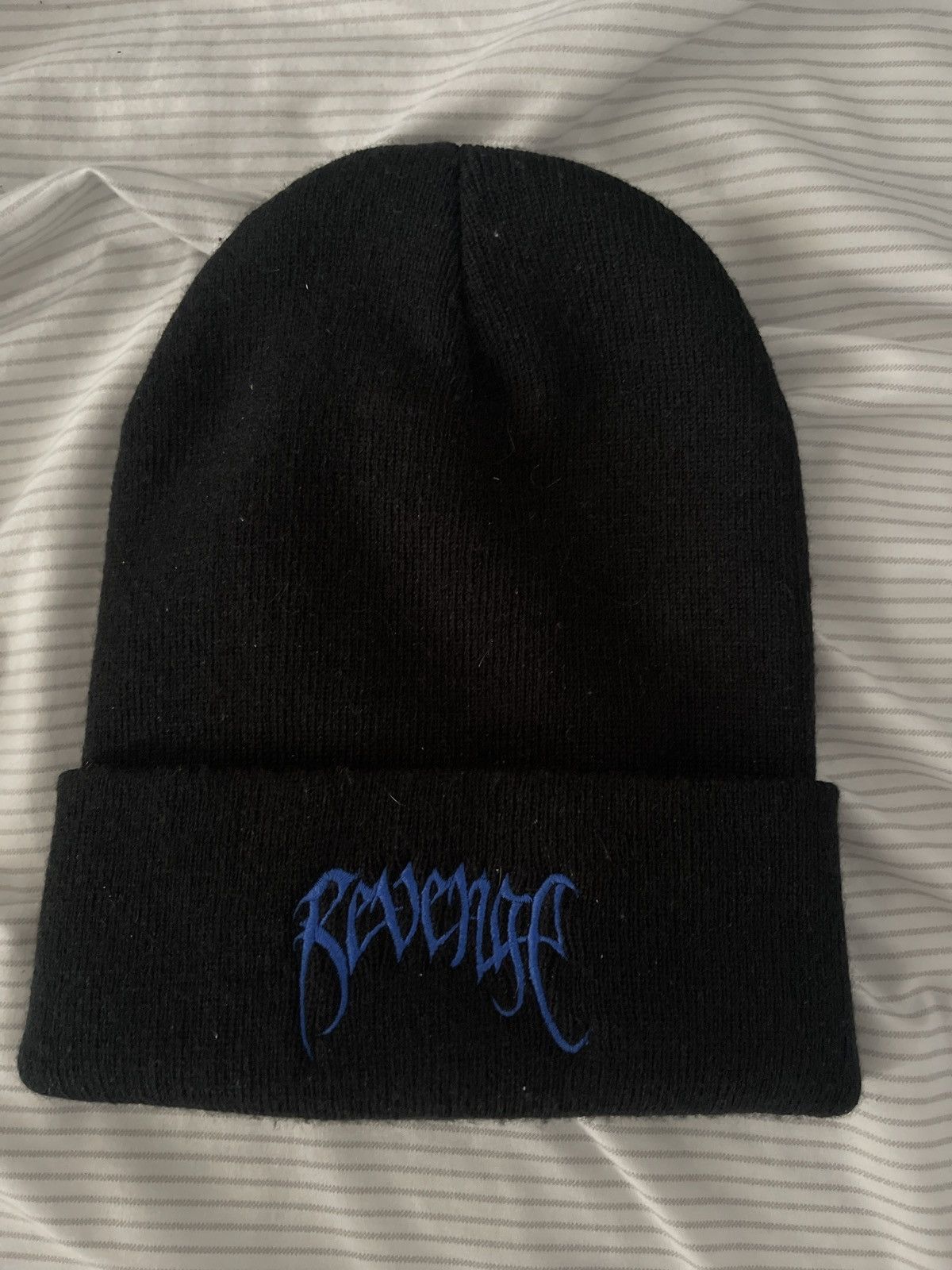 Revenge Revenge beanie blue logo | Grailed