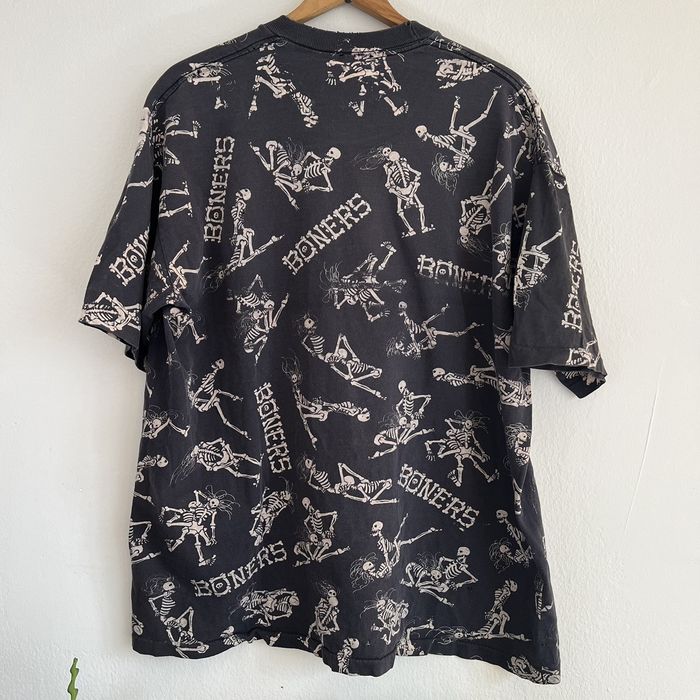 Vintage Vintage 90s Boners Skeletons All Over Print Single Stitch Grailed