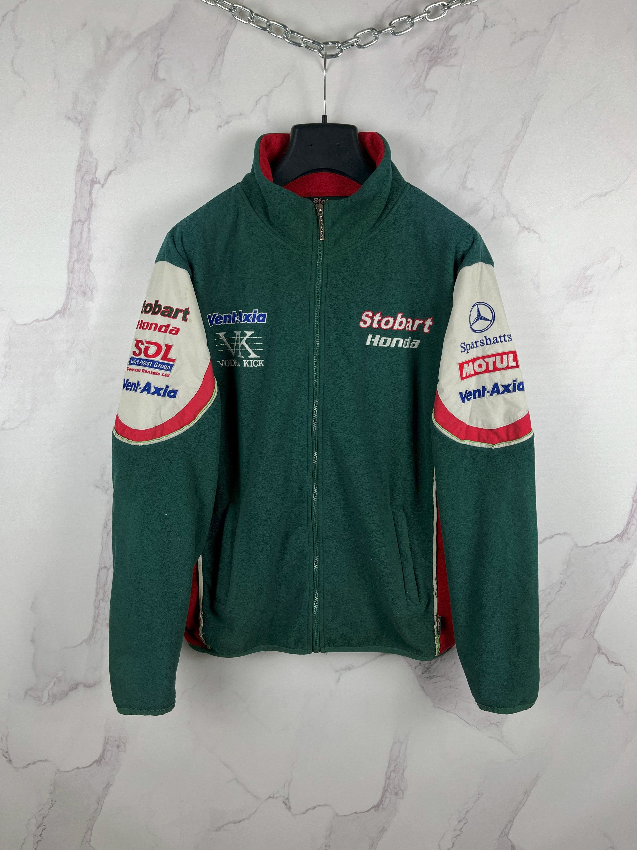 Vintage Vintage Stobart Honda Racing Multilogo Fleece Jacket Size M ...