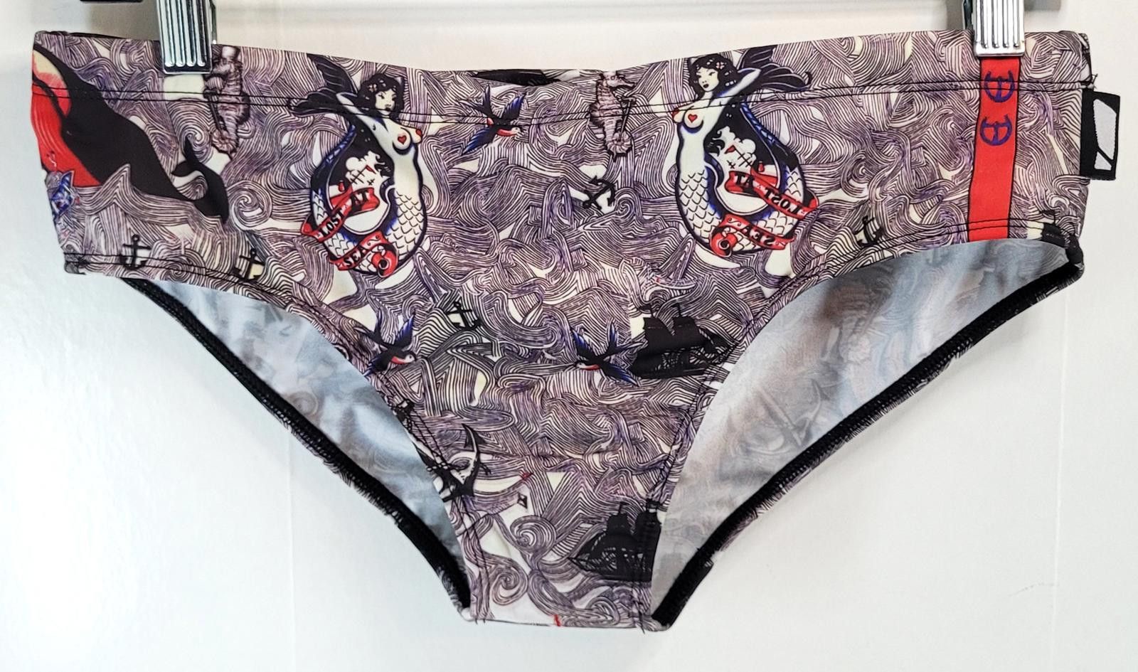 Other Men’s Med Swim Brief w/ Graphic Sailor & Mermaid Print - NEW ...
