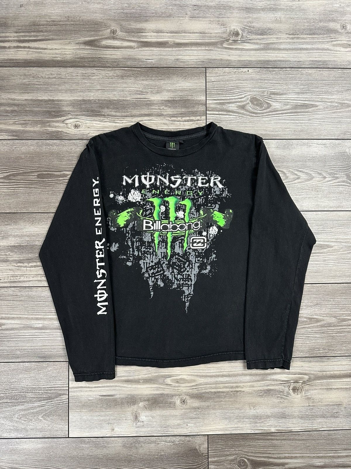 Vintage Y2K Monster Energy x Billabong Longsleeve | Grailed