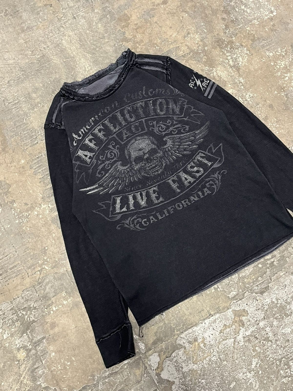 Affliction Affliction thermal long-sleeve grunge y2k opium cybery2k ...