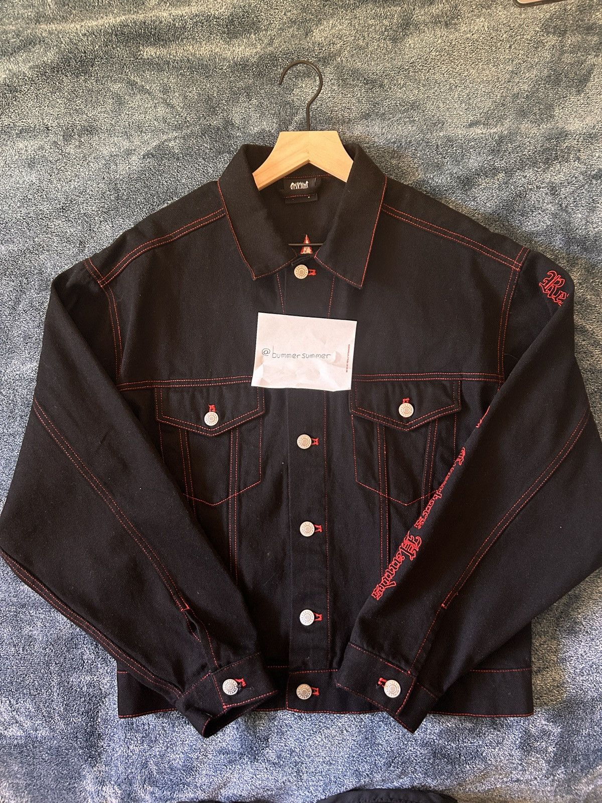 Revenge Revenge Denim Embroidered Jacket | Grailed