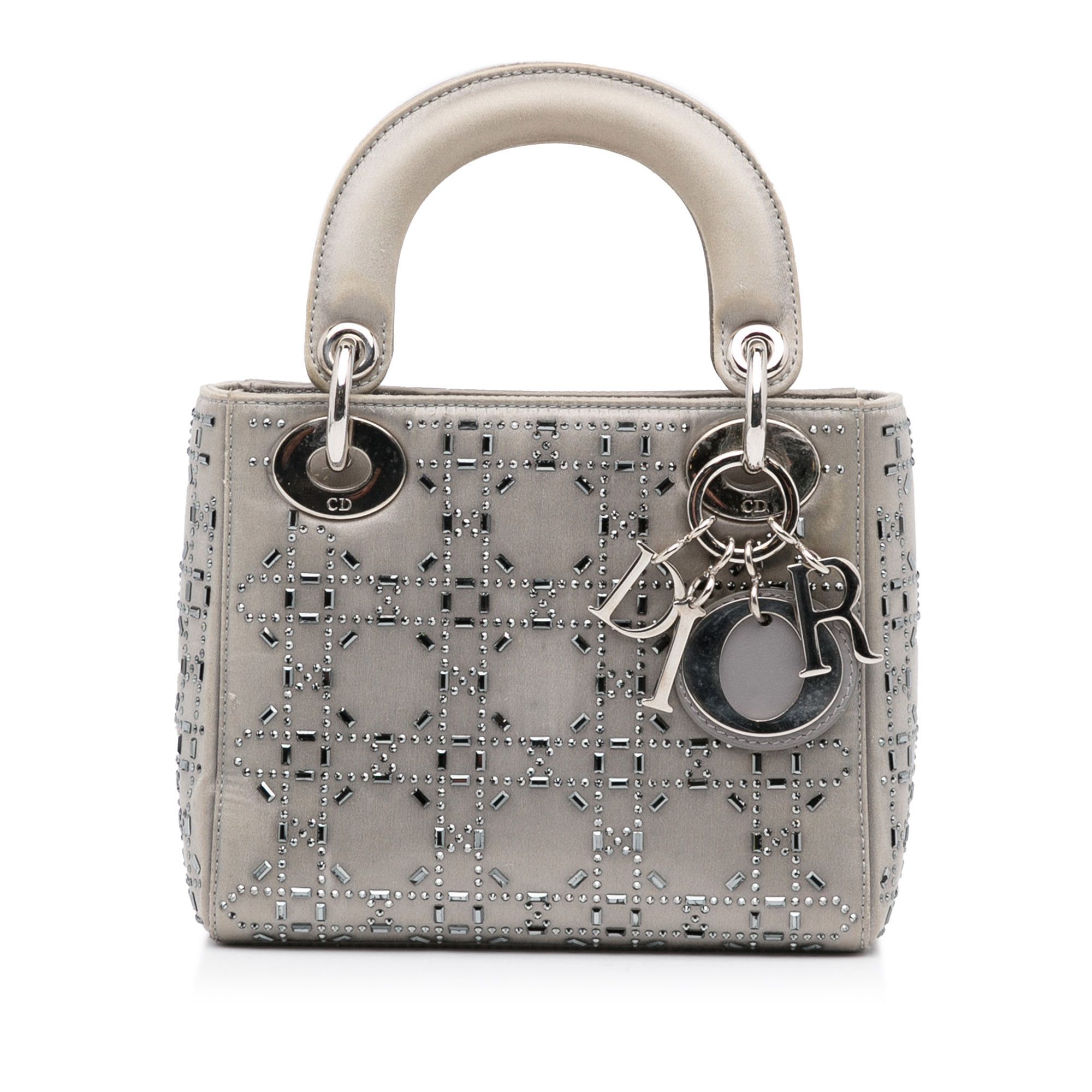 Dior Dior Mini Crystal-Embellished Satin Lady Dior | Grailed