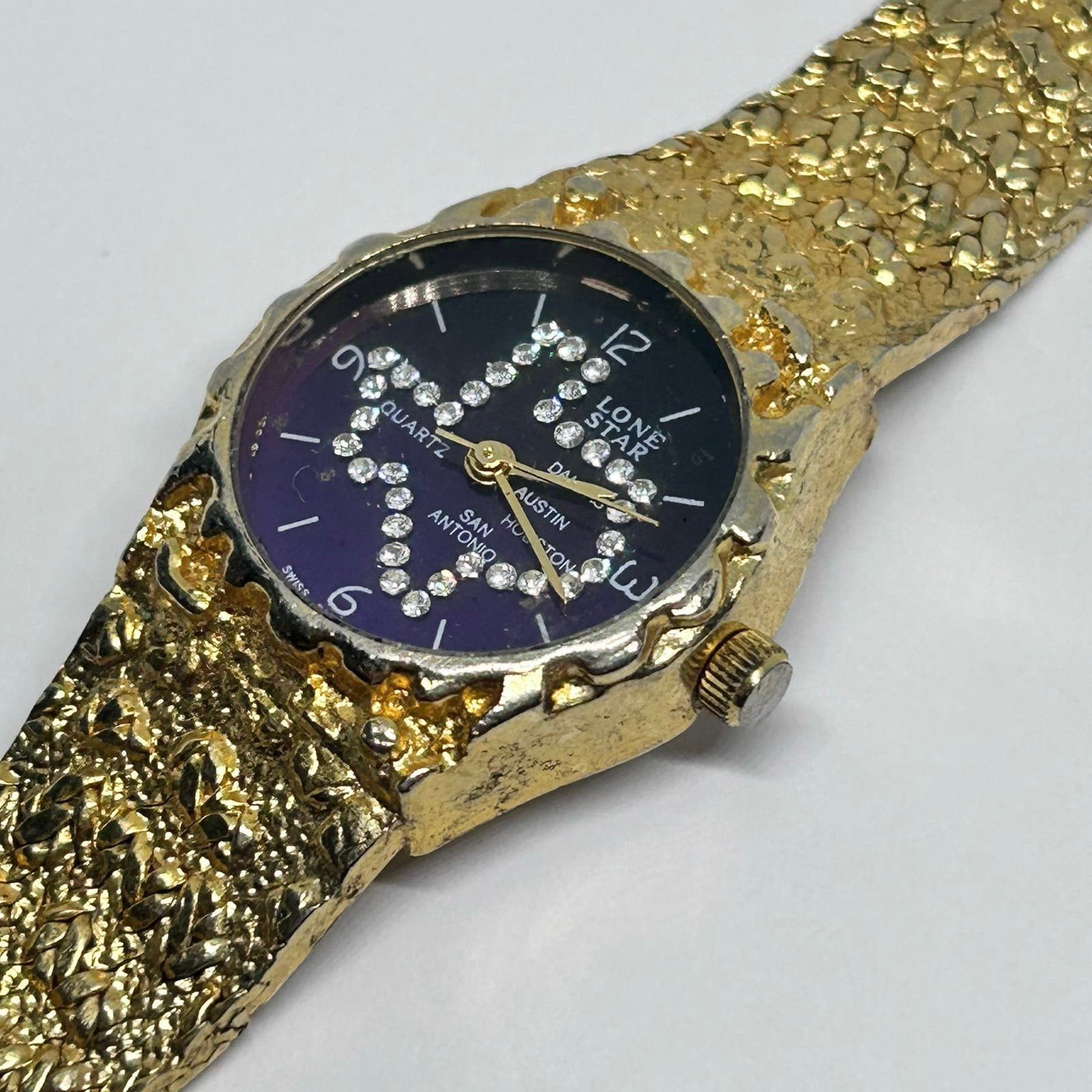 Other Women’s Gold Tone Texas Map Indigo Watch Face Working | Grailed