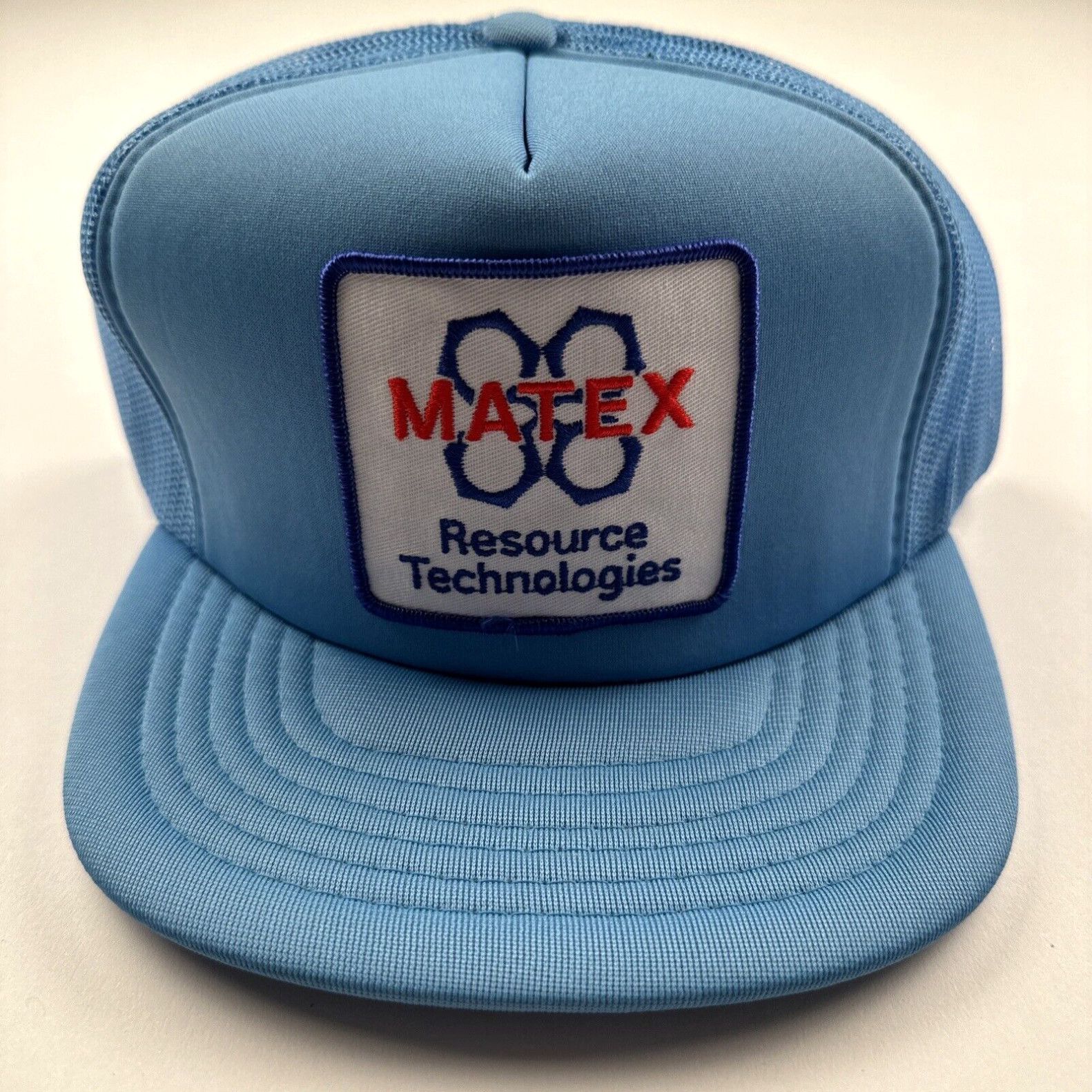 Vintage Matex Resource Technologies Vintage Vented Snap back Hat Cap Light Blue | Grailed