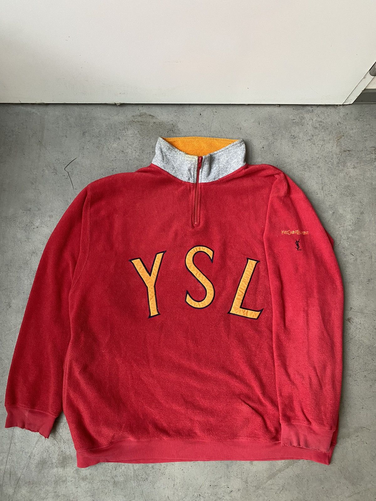 Hedi Slimane Vintage Teddy Fleece YSL Yves Saint Laurent Harringhton ...