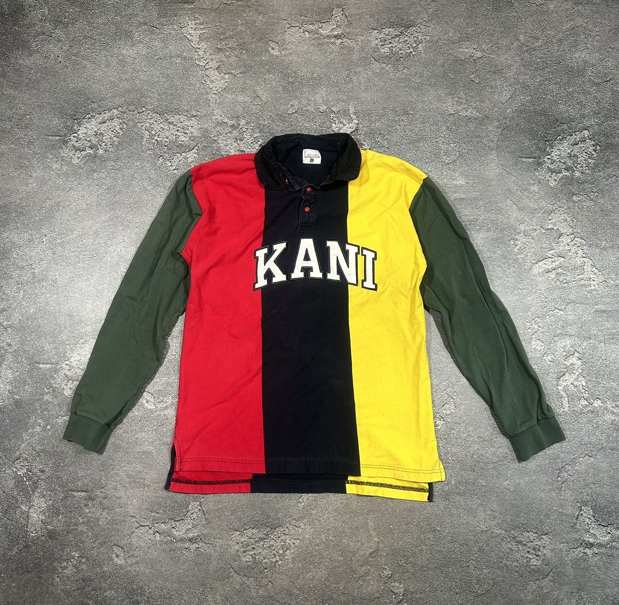 Karl Kani × Streetwear × Vintage Karl Kani Rugby Polo Long Sleeve ...