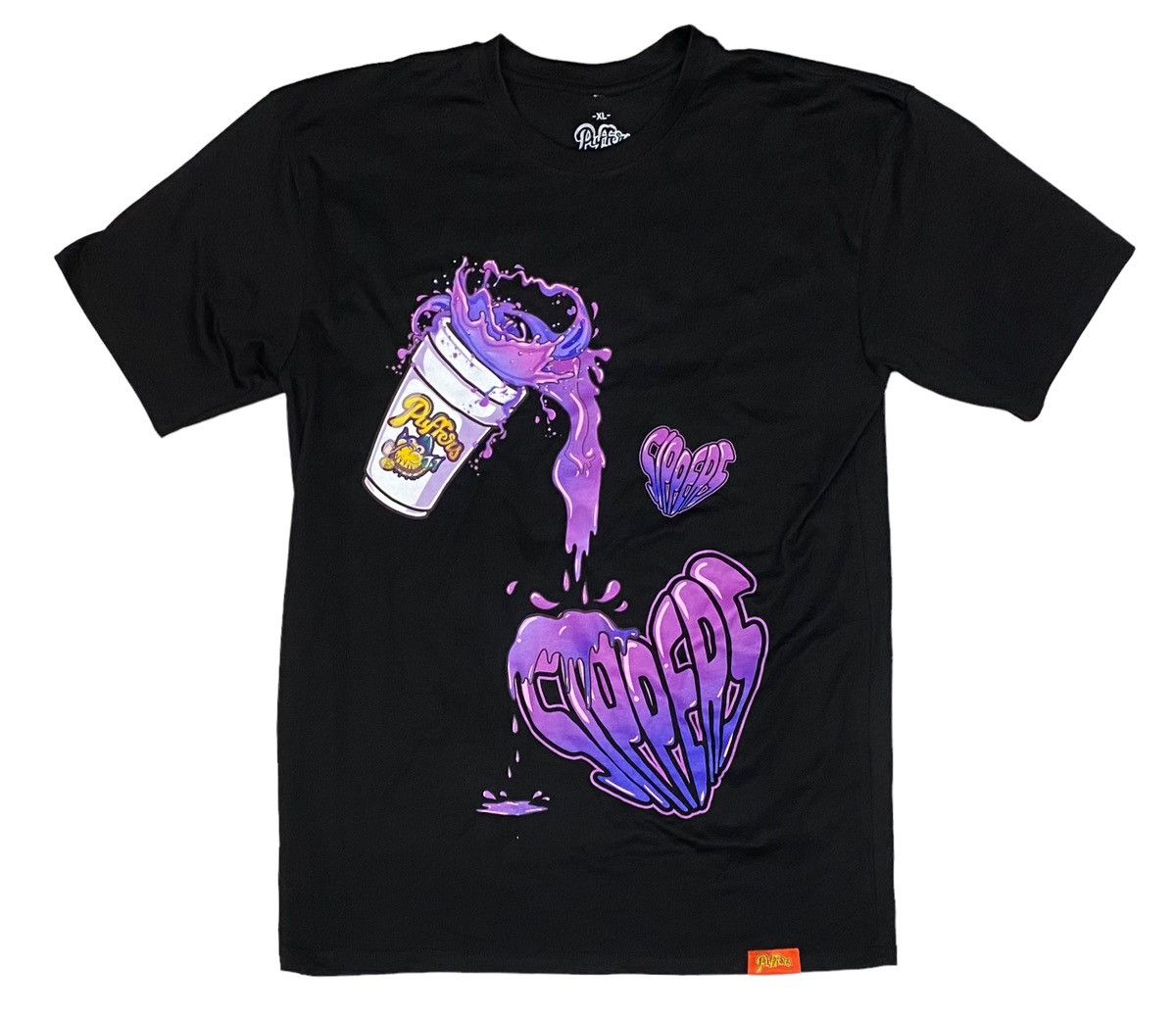 Streetwear NEW Capn On Melrose Puffers & Sippers Purple Lean T Shirt ...
