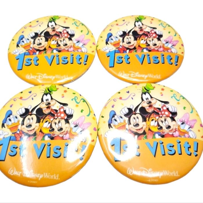 Disney 1st Visit to Walt Disney World w Magical 4-Pack of Buttons ...