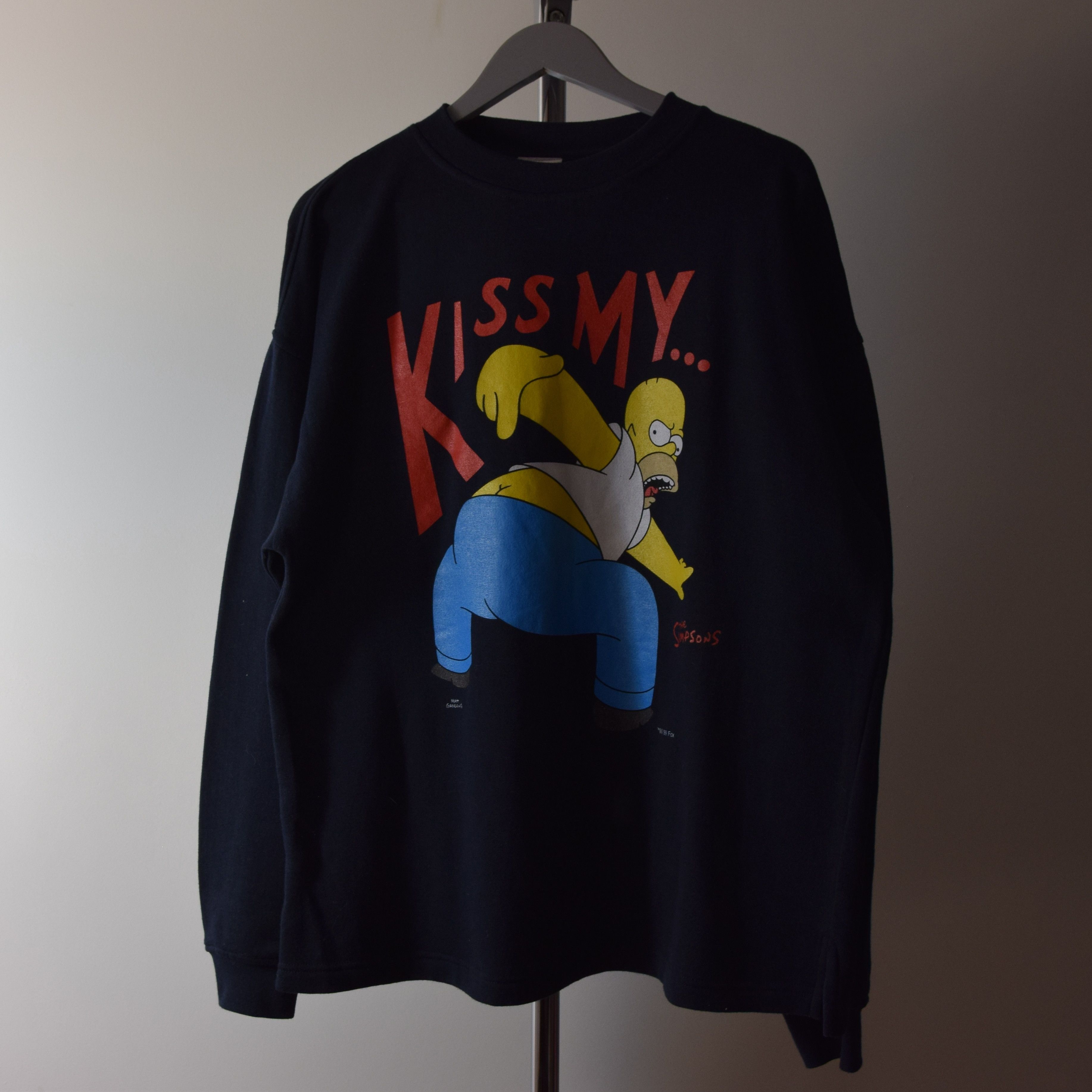 Vintage ‘90s Vintage The Simpsons kiss my ass Crewneck Sweatshirt | Grailed