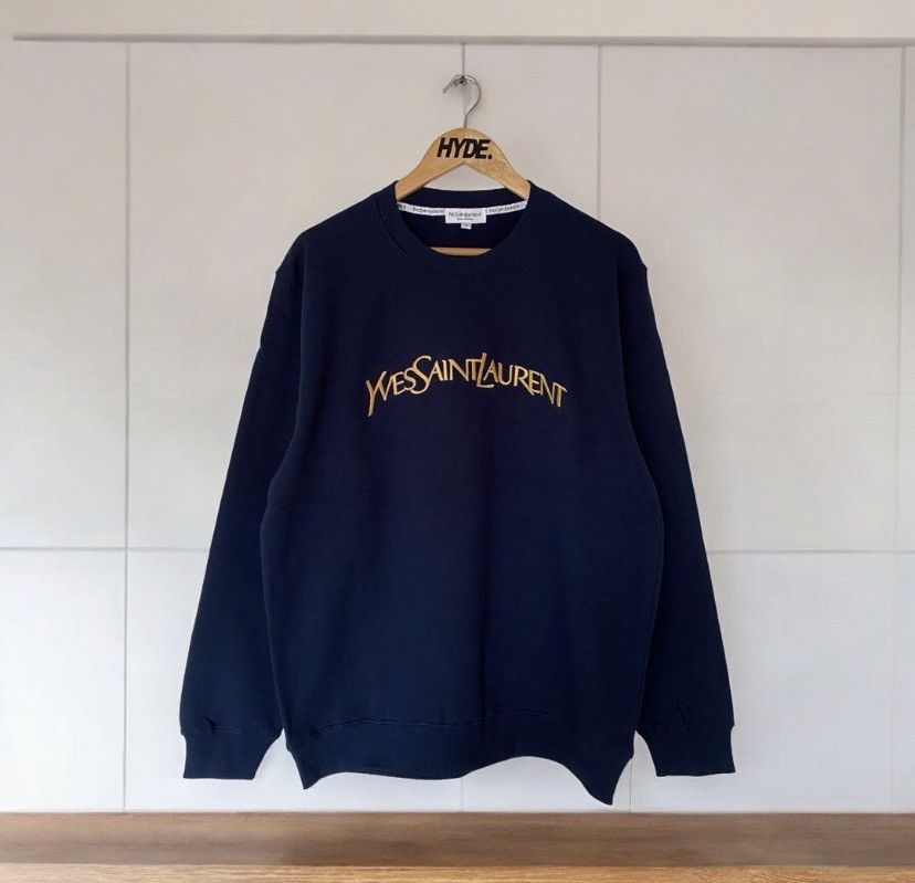 Vintage × Yves Saint Laurent RARE‼️Vintage YSL Crewneck Sweatshirt ...