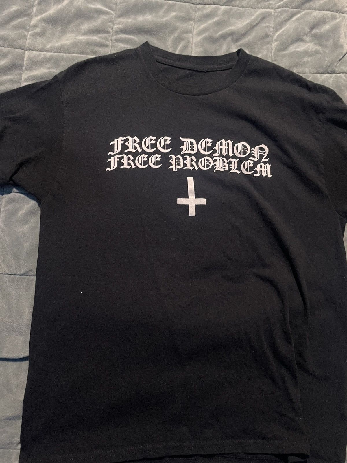 Designer × Streetwear Free Problem Free Demon Homixide Gang Tee | Grailed