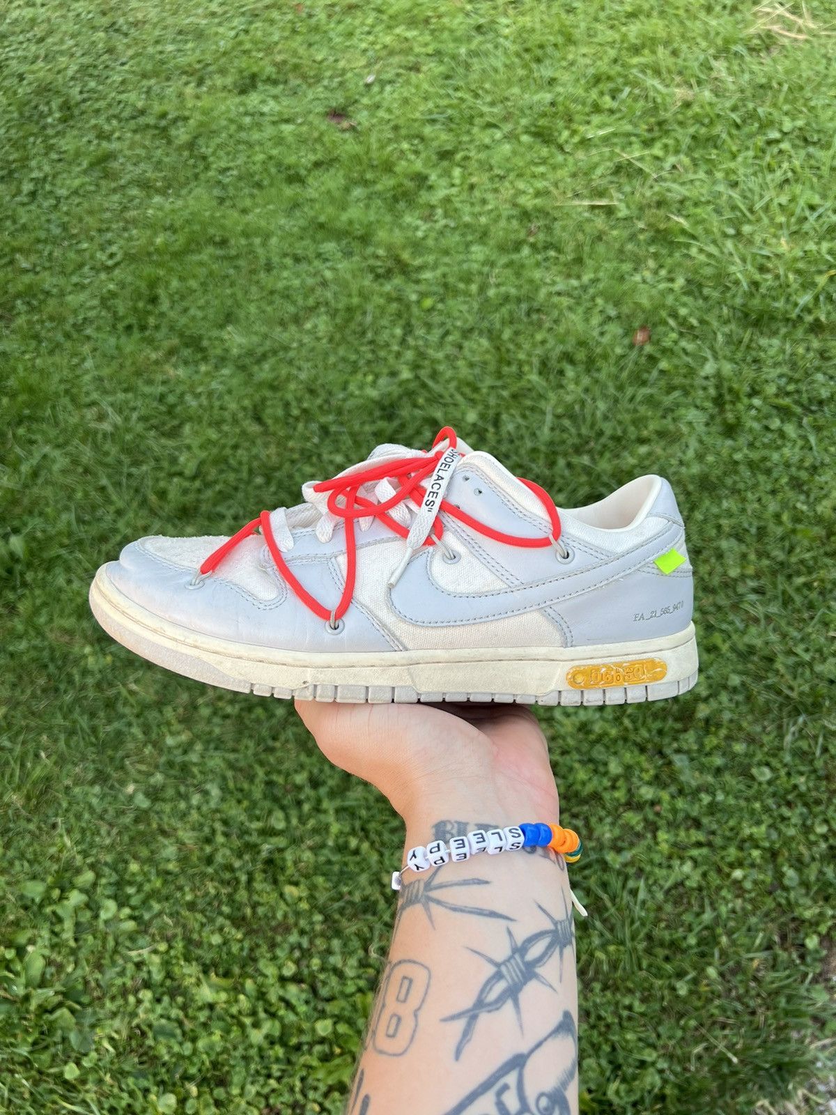 Nike × Off-White Nike Dunk Low Off-White Lot 6 | Grailed