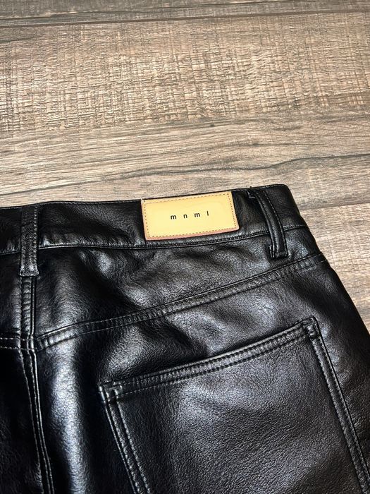 MNML Black Leather MNML JEANS | Grailed