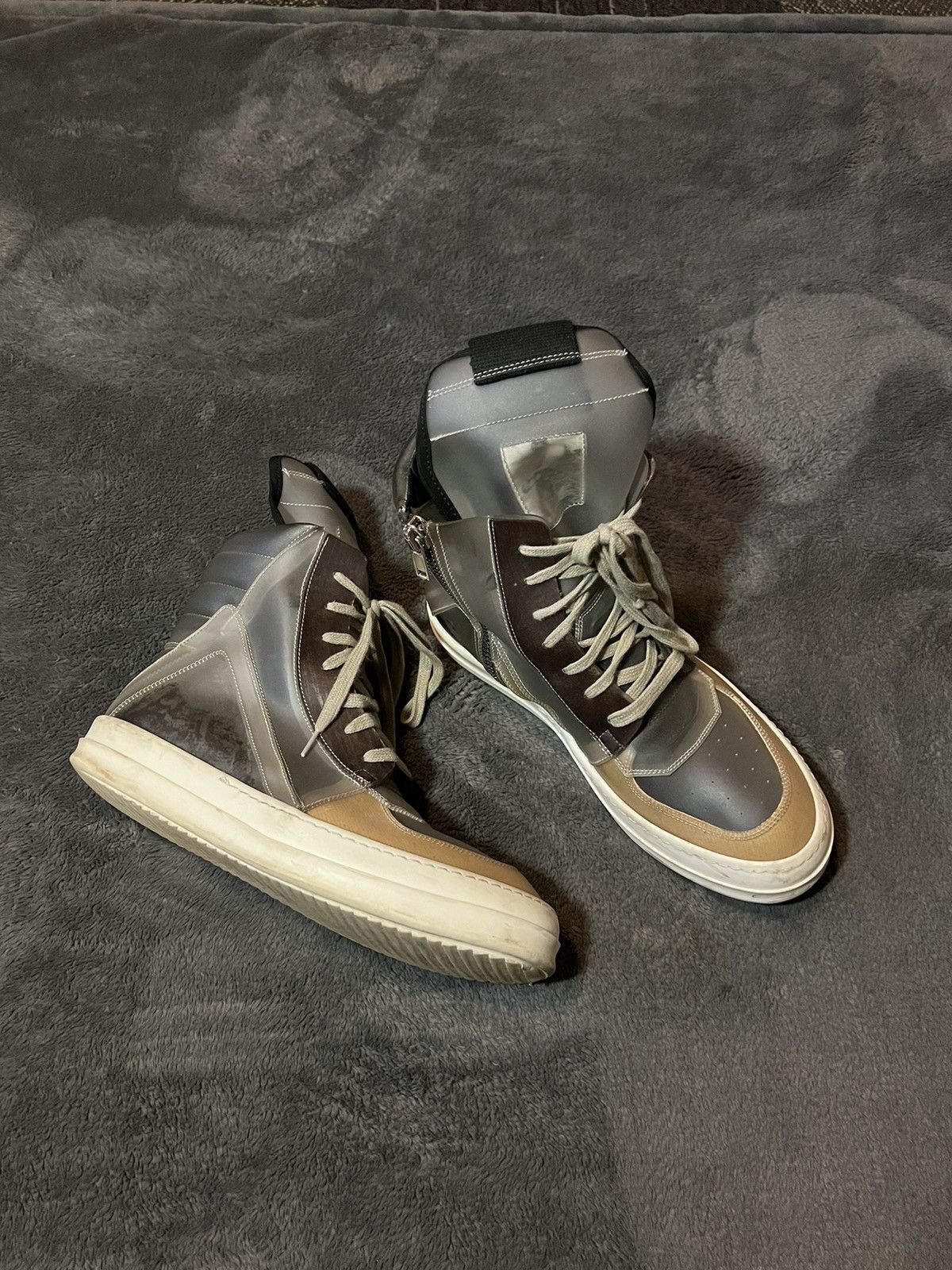 Rick Owens Rick Owens Transparent Geobasket High Sneakers | Grailed