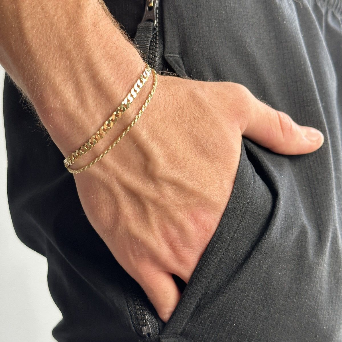 Jewelry Gold bracelet stack 14k gold vermeil bracelet set 7 inches ...