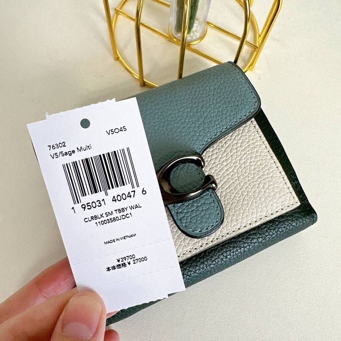 Coach Coach 76302 Tabby Small Wallet In Colorblock IN Sage Multi | Grailed