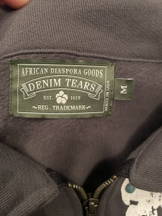 DENIM TEARS Denim tears rhinestone half zip | Grailed