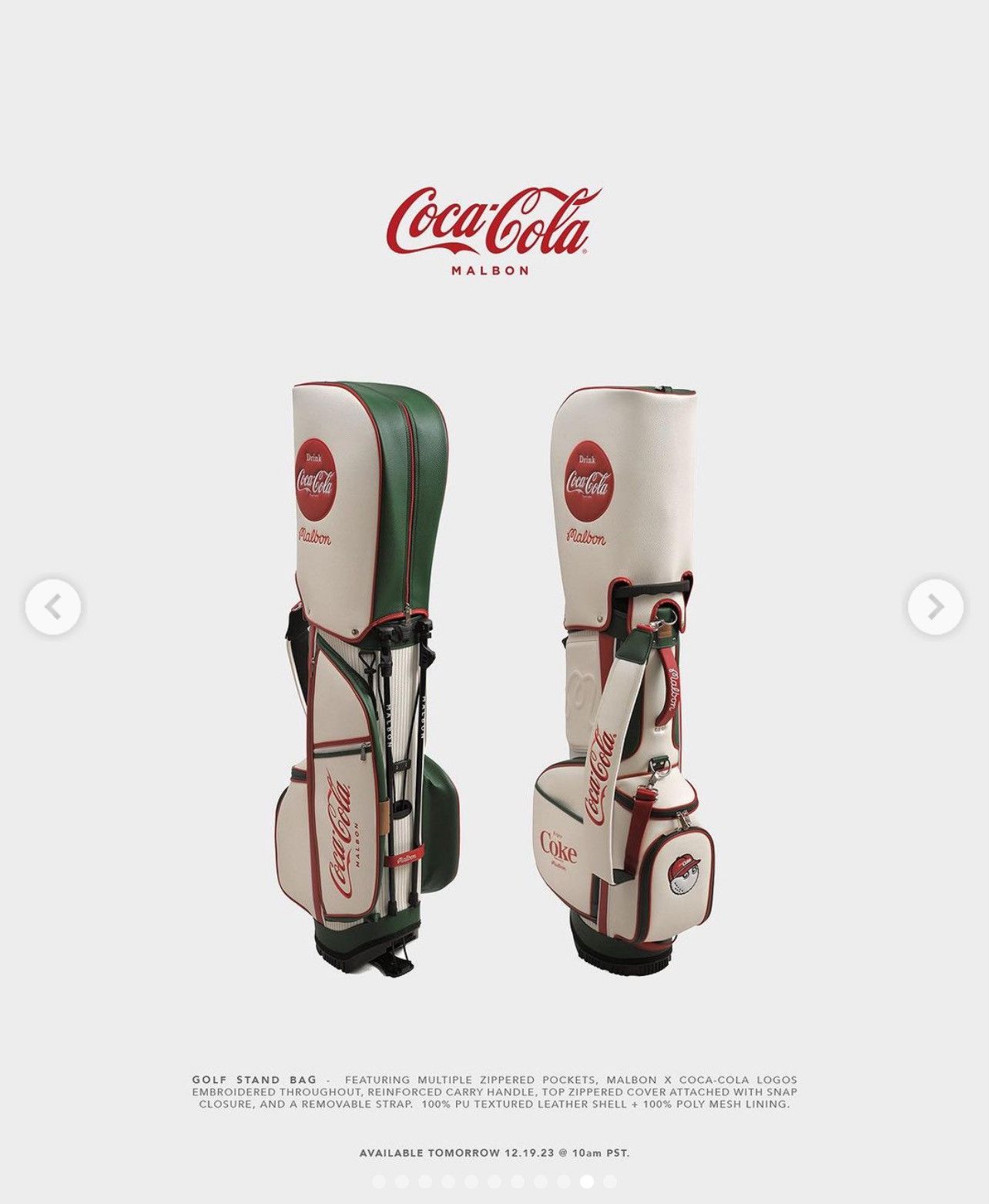 Coca Cola × Malbon Malbon X Coca Cola Golf Bag | Grailed