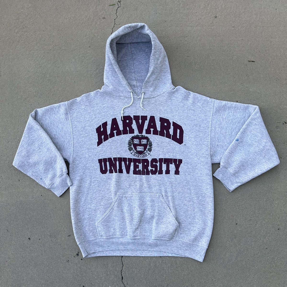 Vintage 90s Vintage Harvard Grey Hoodie | Grailed