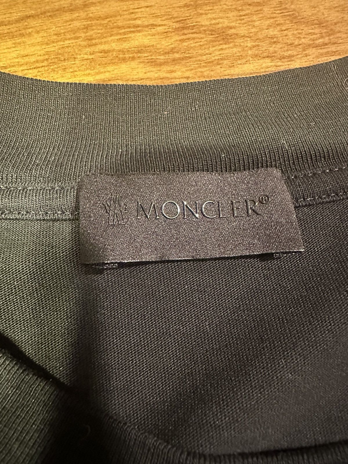 Moncler Mocler black logo tee | Grailed