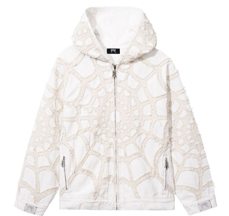 Revenge SPIDER WEB DENIM JACKET WHITE | Grailed