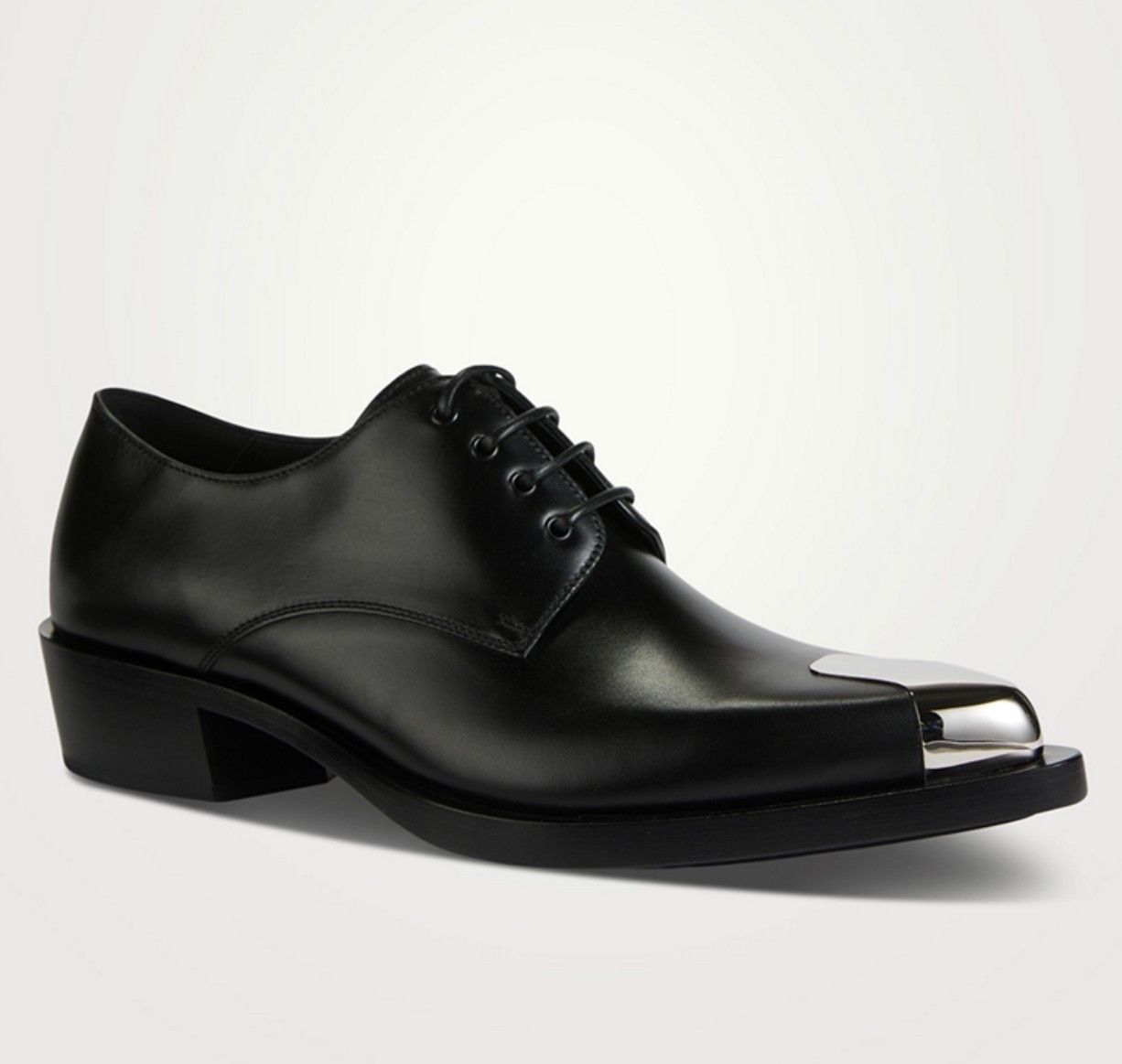 Alexander McQueen Punk Leather Derby Shoes with Metal Toe Cap | Grailed
