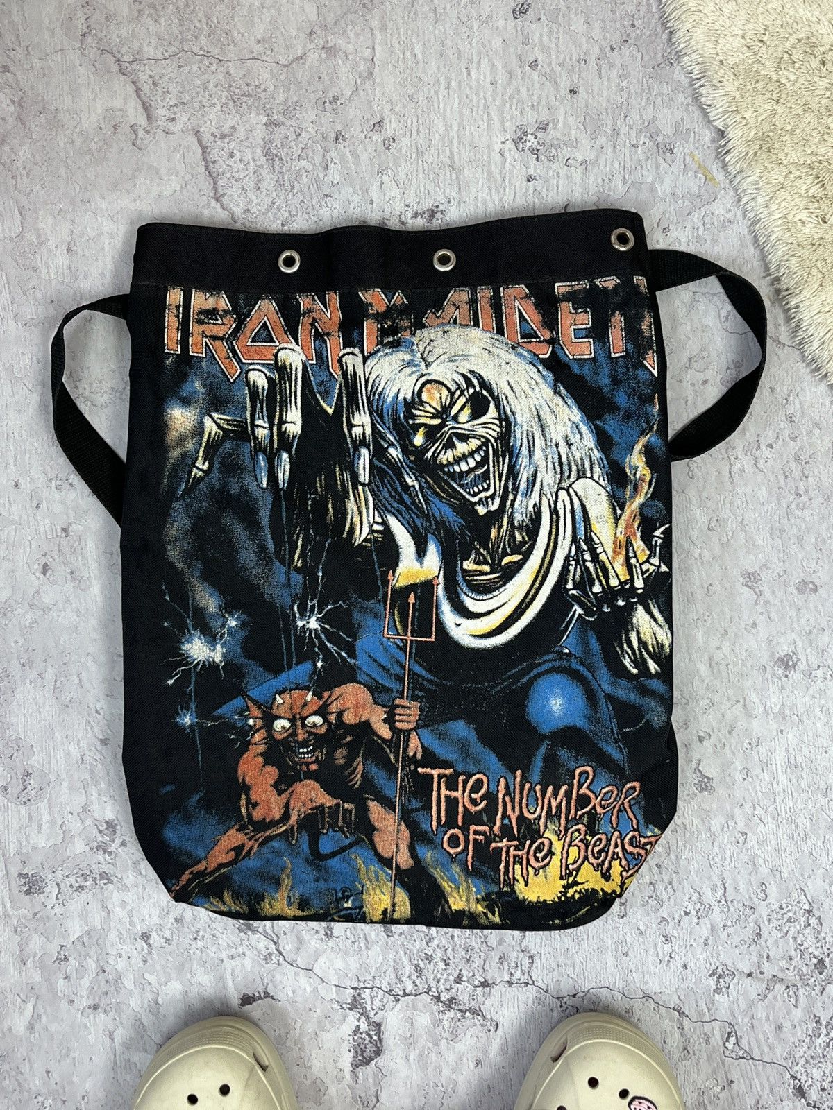 Nirvana Vintage Iron Maiden Black Bag Backpack Rock | Grailed