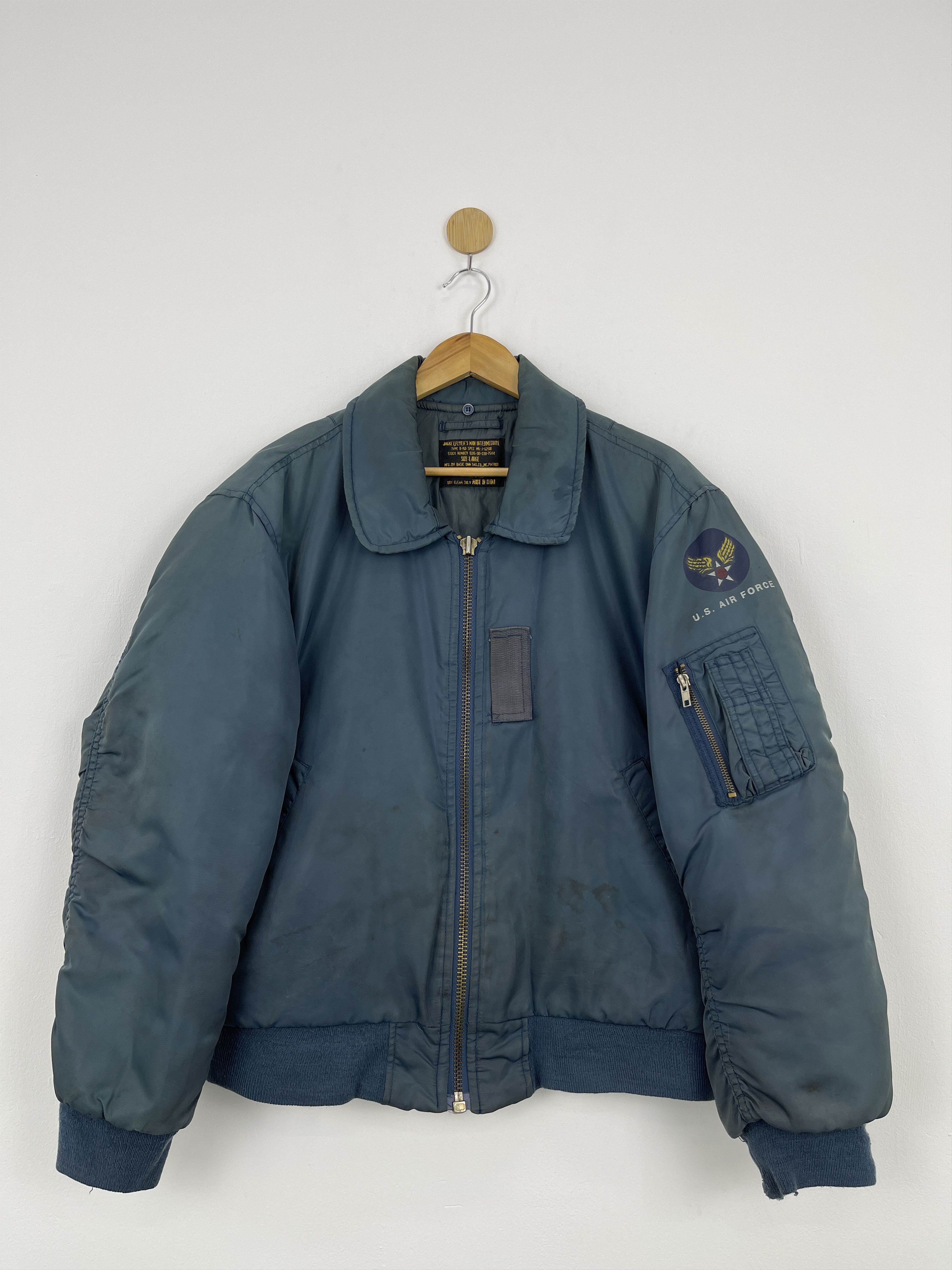 Vintage Vintage 90s Us Air Force Zipper Bomber Jacket | Grailed