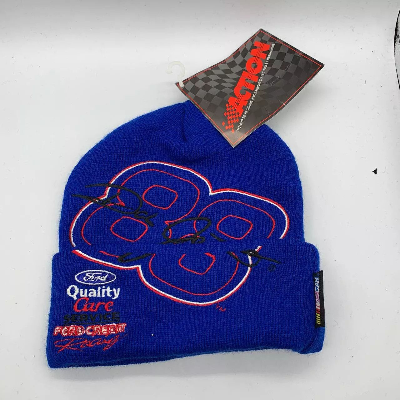 Drew Pearson Vintage Cuffed Dale Jarrett Ford Nascar #88 Hat Beanie Cap ...