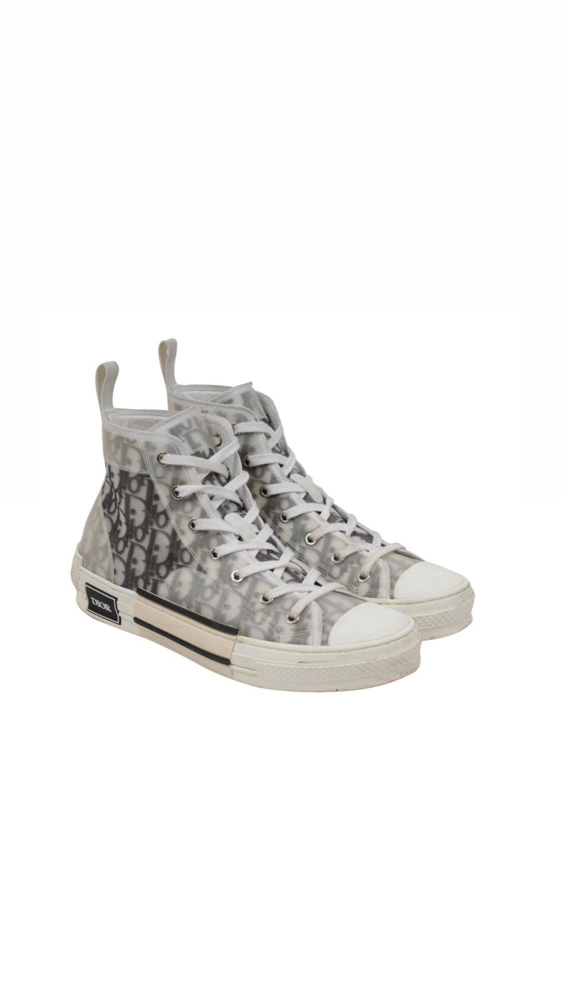 Dior B23 High Top Sneakers Black White Oblique | Grailed