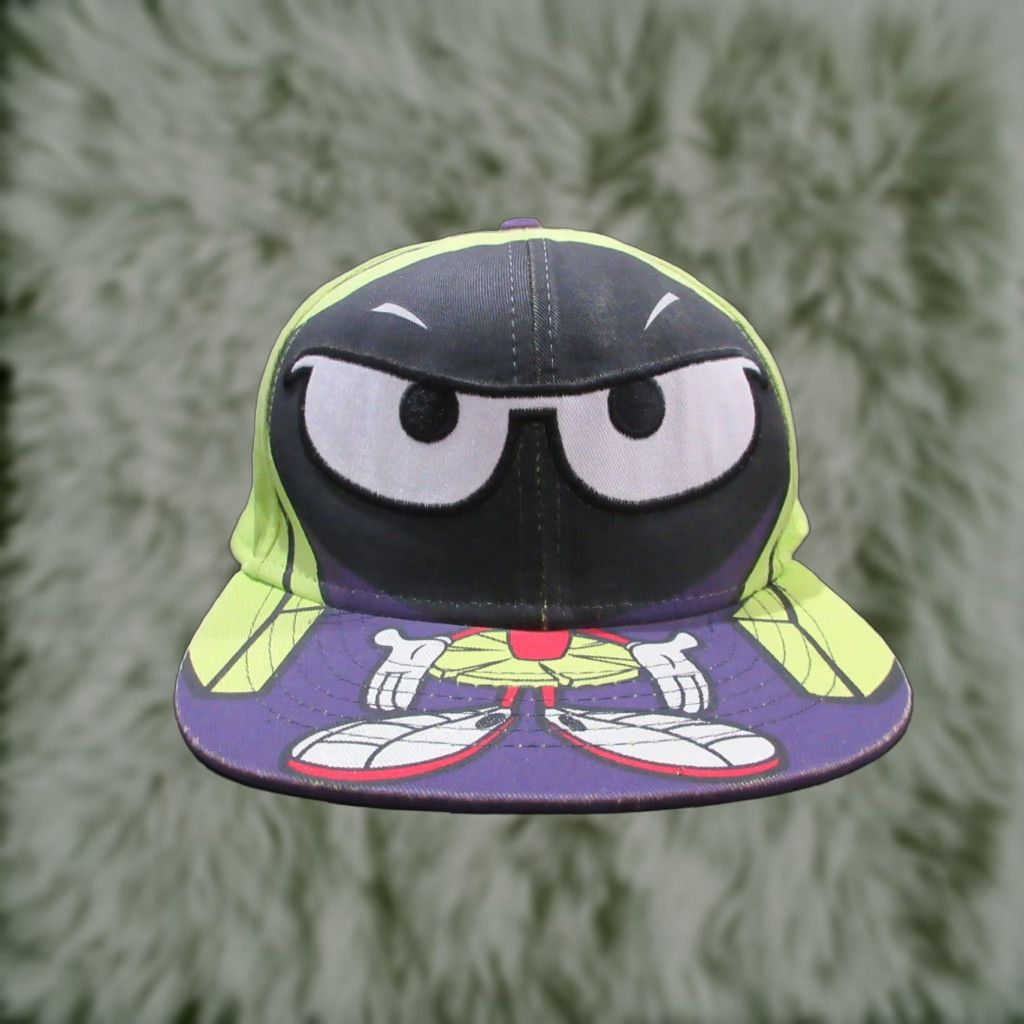 Vintage Looney Tunes Mens Hat Cap Snap Back Marvin The Martian Cartoon ...