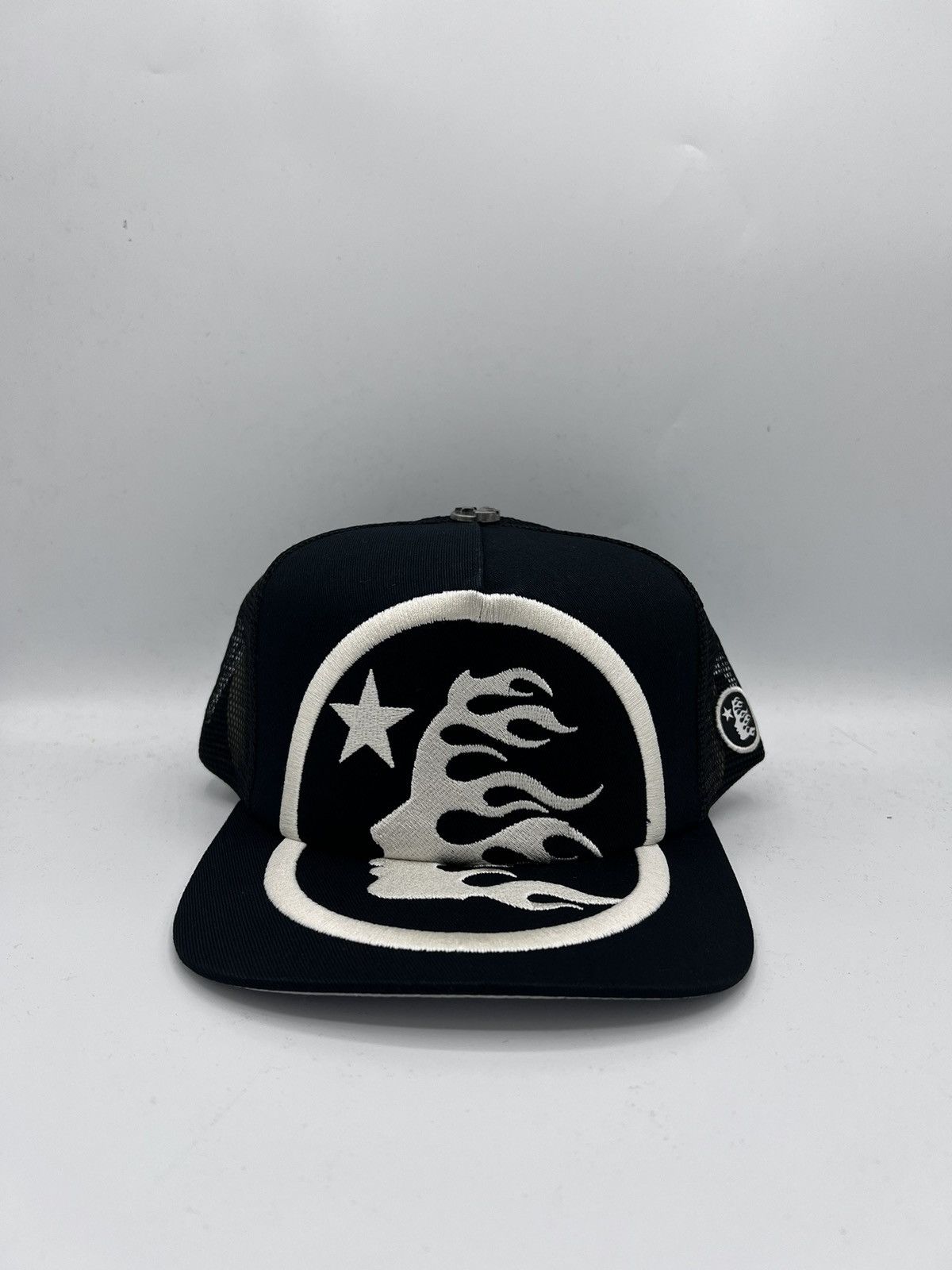 HELLSTAR Hellstar Studios Big Logo Black Trucker Hat | Grailed