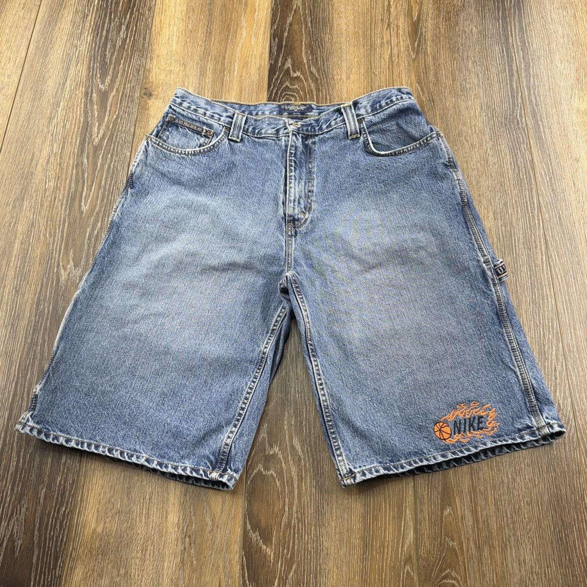 Nike × Streetwear × Vintage Vintage Nike Jorts Mens 36 Flame Fire ...