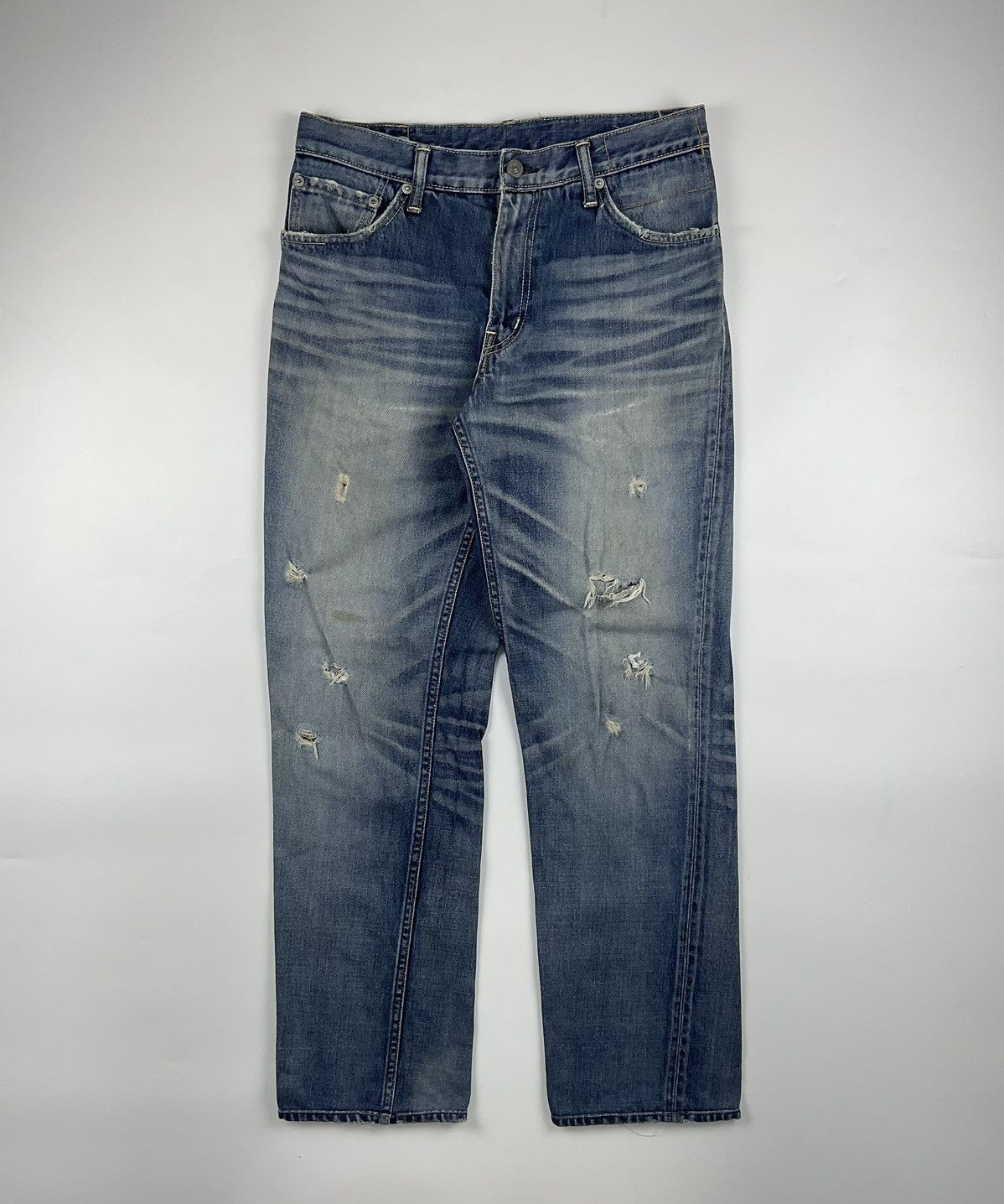 Visvim Visvim Fluxus Distressed Denim | Grailed