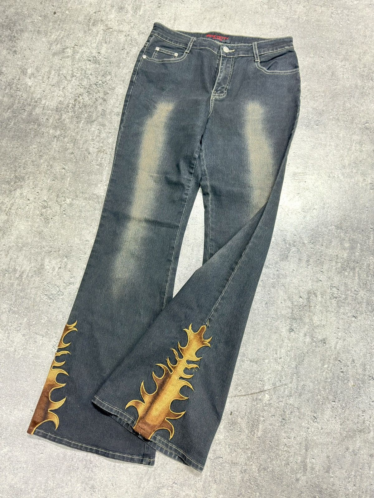 Undercover ᶠᵃⁿᶜʸᵍᵘʸ SICK 90s Flared Denim Jeans Pants Bootcut Y2K | Grailed
