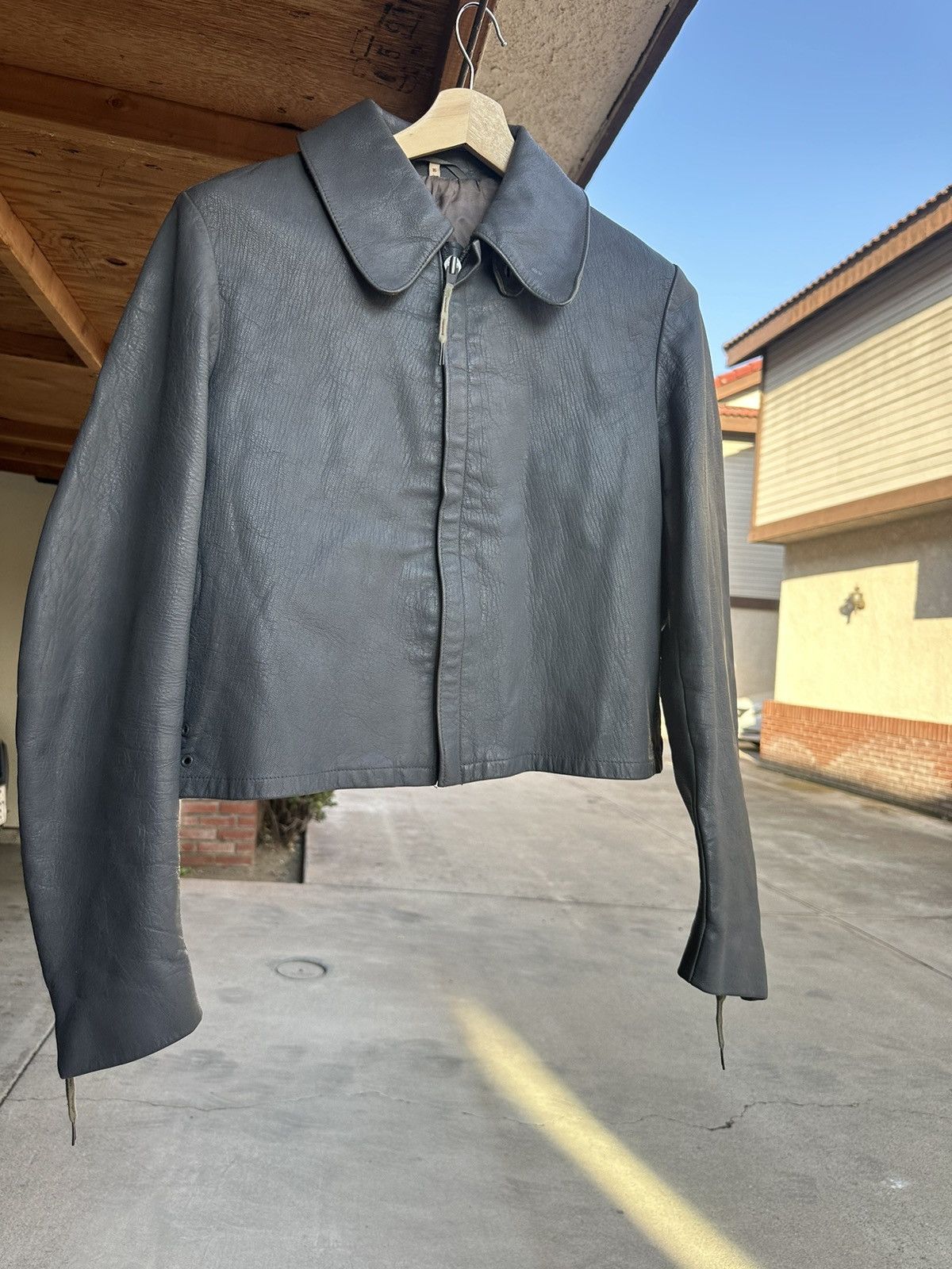 Vintage 1970s Cropped Leather German U-Boat Submarine Jacket | Grailed